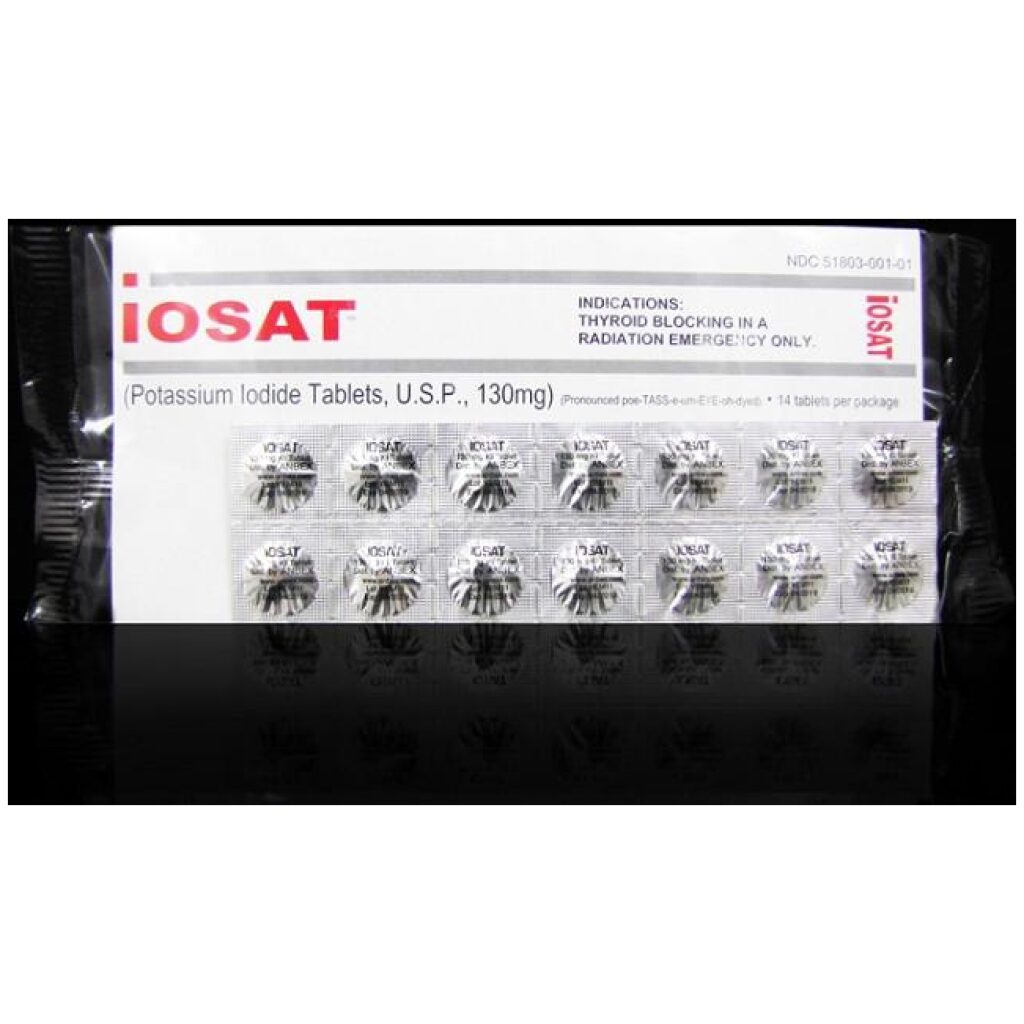 iOSAT Potassium Iodide Tablets, 130 mg (14 Tablets/ pck) - Rapid Survival